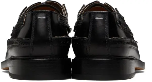 Maison Margiela Black Tabi Monster Lace-Up Oxfords In H0a71